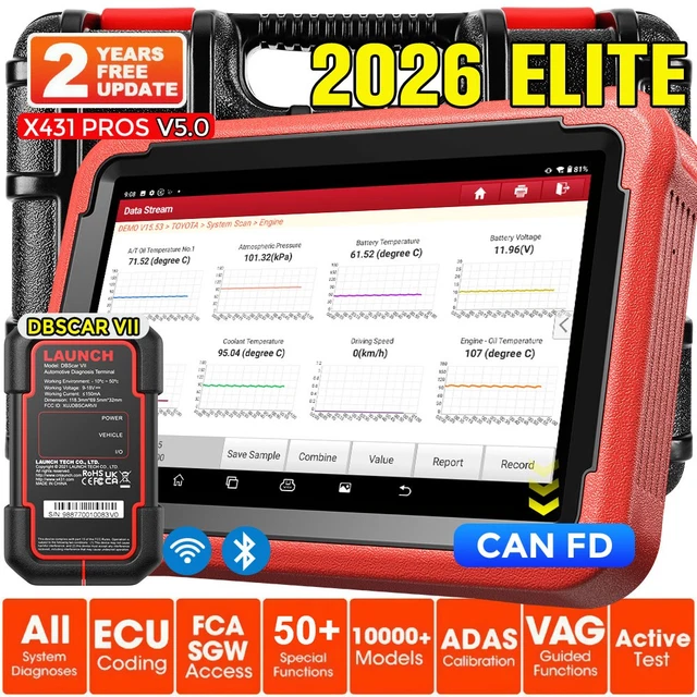 2026 LAUNCH X431 PRO V+ Elite PRO 5 OBD2 Diagnosegerät ALLE SYSTEM ECU ...
