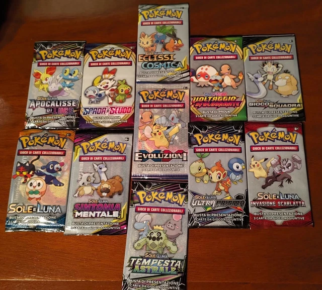 11X BUSTINE PRESENTAZIONE Pokémon tutte diverse (Evoluzioni, Voltaggio ...
