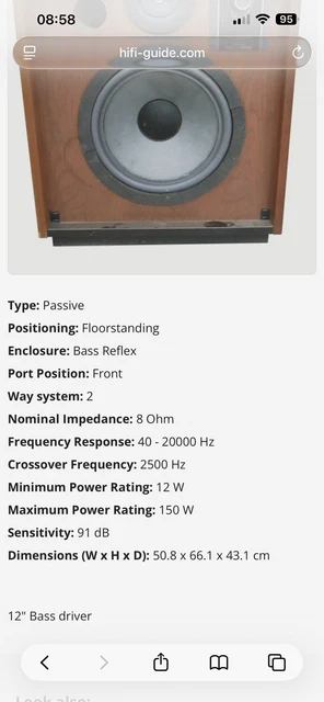 ALTEC LANSING SANTANA Pair Floorstanding Speaker Cabinets Empty Bass ...