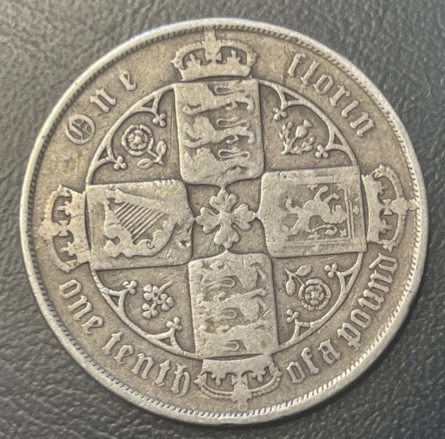 1883 VICTORIA GOTHIC Silver Florin Coin 2 Shilling Coin. £3.21 ...