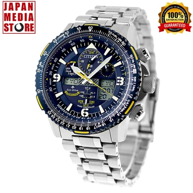 CITIZEN PROMASTER SKY Blue Angels JY8078-52L Eco-Drive Solar Atomic Men ...