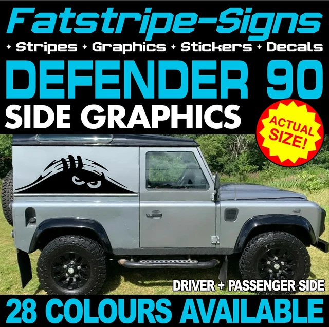 TO FIT LAND ROVER DEFENDER 90 PEEKING MONSTER STICKERS GRAPHICS DECALS ...