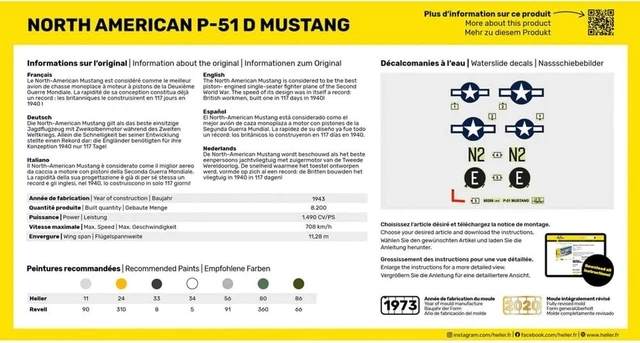 HELLER HEL80268 1:72-P-51 Mustang EUR 17,54 - PicClick ES
