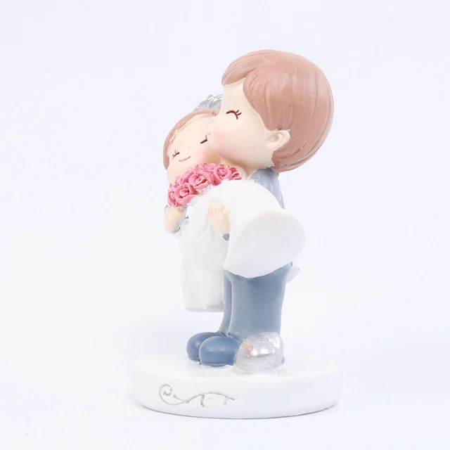 WEDDING COLLECTIBLE FIGURE Cartoon Couples Cake Topper Doll Sculpture £ ...