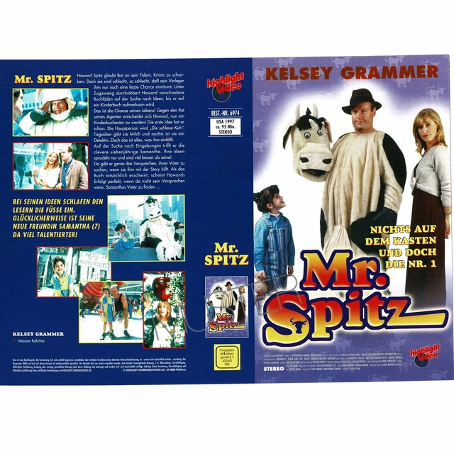 MR. SPITZ - Kelsey Grammer - VHS Insert A4 - No Cassette/Case £3.57 ...