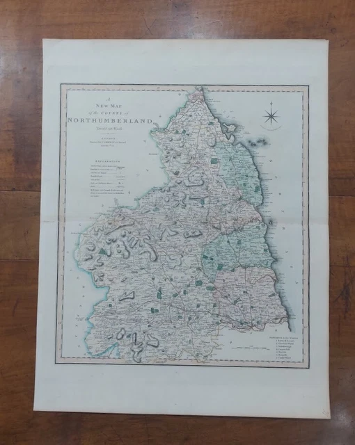 ORIGINAL ANTIQUE 19TH Century County Map C Smith 1801 Durham £39.95 ...