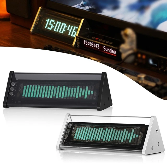 MUSIC SPECTRUM DISPLAY Modes VFD Spectrum Sound Level Meter with Clock ...