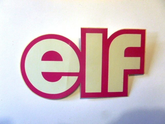 OLD MOTORCYCLE CAR STICKER / Old Original Sticker ELF LUBRICANTS (cm ...