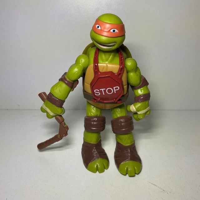 TEENAGE MUTANT NINJA Turtles Action Figure Stop Sign Michelangelo 2014 ...