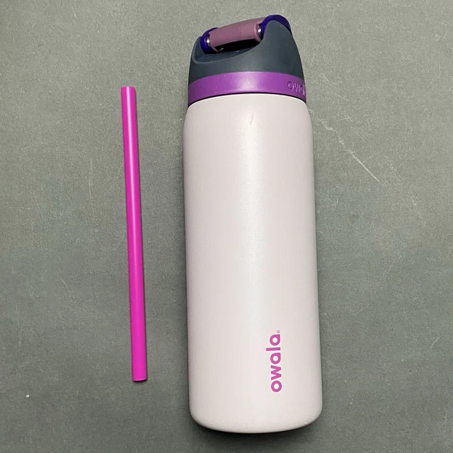 OWALA 32 OZ. FreeSip Stainless Steel Water Bottle Purple With New Straw ...