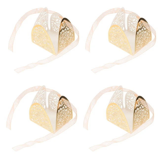 50 PCS PAPER Cups Hollow Rose Chocolate Wrapper Candy Papers for ...