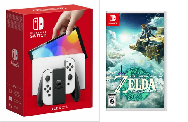 NINTENDO SWITCH OLED White Model + Zelda Tears of the Kingdom game £314 ...