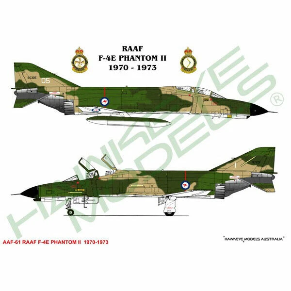 RAAF DECALS FOR 1/32 McDonnell Douglas F-4E Phantom II 1 6 SQN, 82 Wing ...
