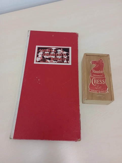STAUNTON BOXWOOD CHESS Set House Martin brand 1960s complete ...
