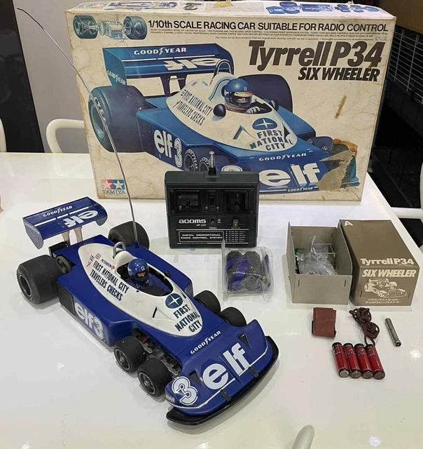VINTAGE RARE EARLY Tamiya Tyrrell P34 Six Wheeler Rc RemoteControl Car ...
