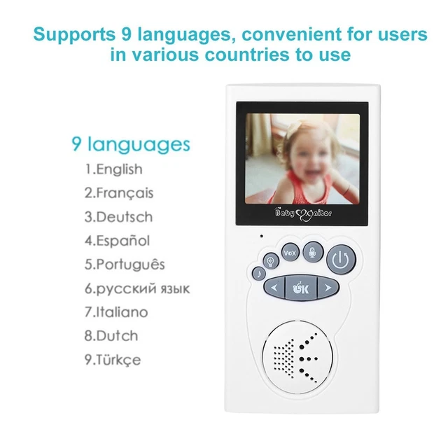 2.4INCHES WIRELESS DIGITAL Video Baby Monitor Babysitter Intercom ...