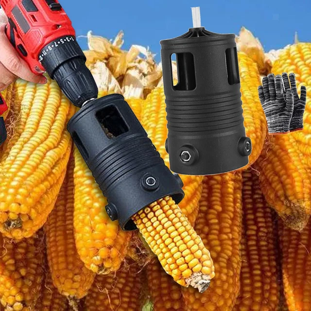 CORN SHELLER MACHINE with Gloves Corn Strip Tool for Hand Drill Kitchen ...
