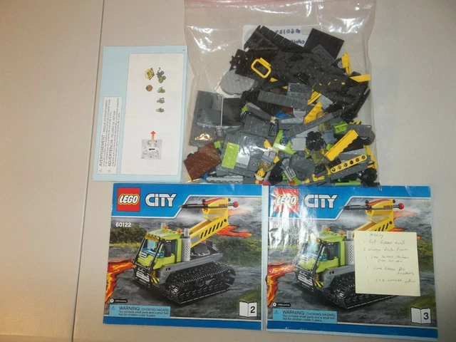 LEGO CITY 60122 Volcano Crawler W/Manuals 99% Complete £12.86 - PicClick UK