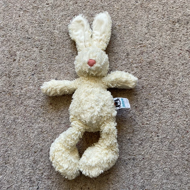 JELLYCAT SNUFFLES BUNNY Plush Cream Soft Toy Comforter J1107 - Retired ...