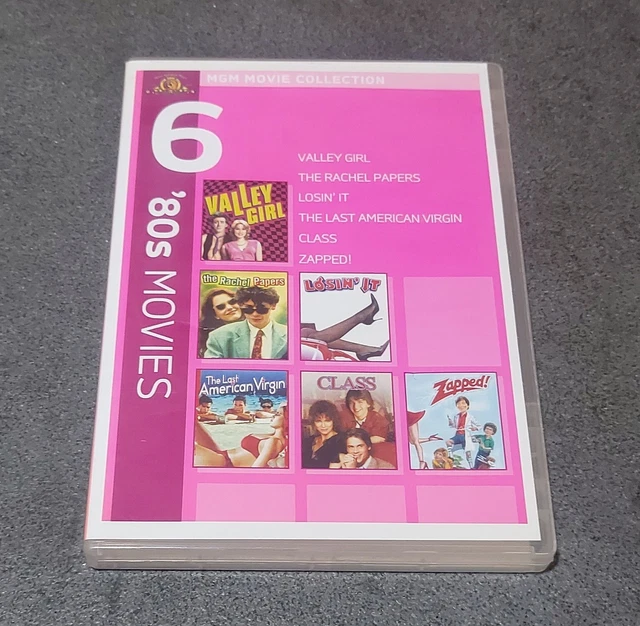 MGM MOVIE COLLECTION 6x 80's Movies Valley Girl, Zapped, Class, Losin ...