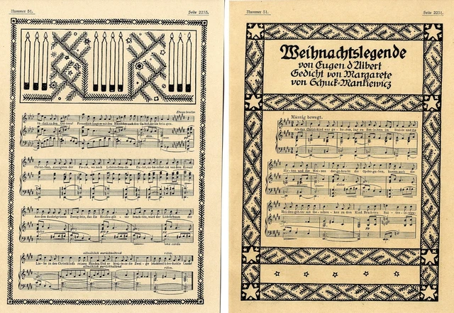WEIHNACHTSLEGENDE V.EUGEN D'ALBERT Gedicht M.von Schuck-Mankiewicz c ...