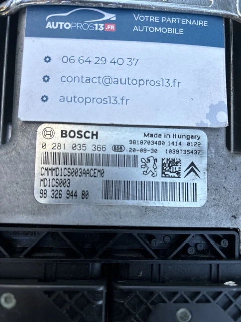 MD1CS003 ECU CALCULATEUR Moteur A Decoder Peugeot 508 1.5 Bhdi 130 Ea ...