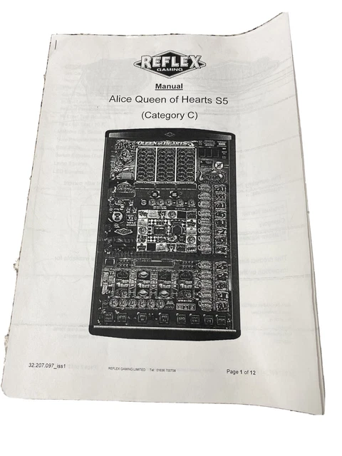 REFLEX GAMING SCORPION 5 Fruit Machine Instruction Manual - Alice Queen ...
