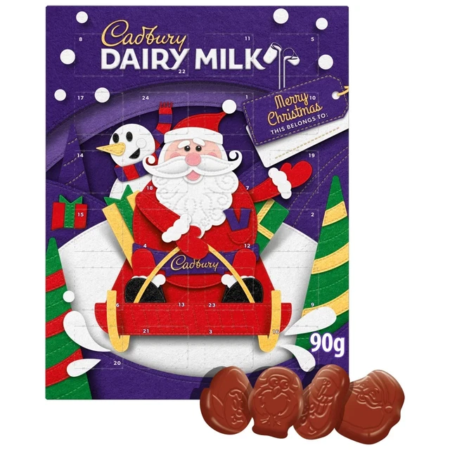 CADBURY DAIRY MILK Advent Calendar Chocolate Christmas Advent Calendar ...