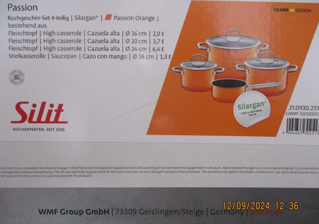 SILIT PASSION TOPFSET Induktion 4-Teilig, Passion Orange EUR 399,90 ...