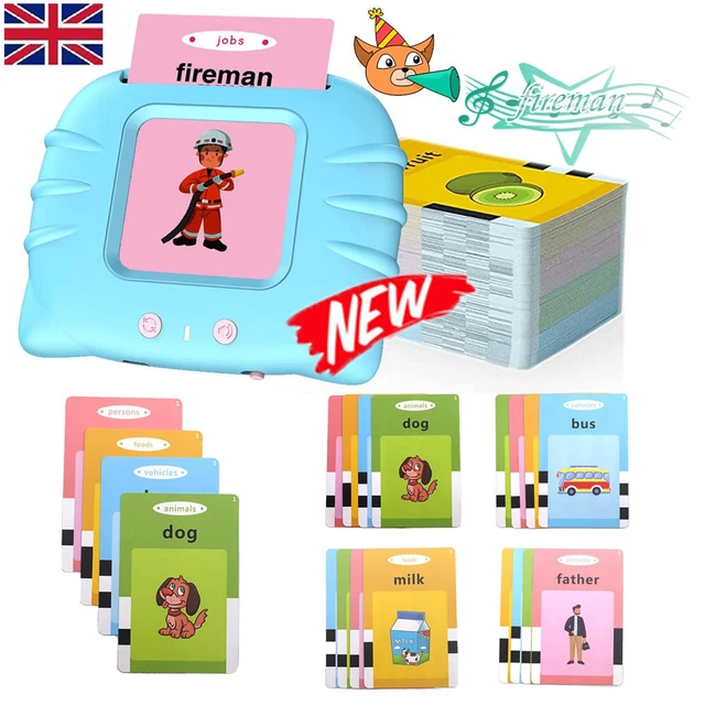 TALKING FLASH CARDS For Toddlers Preschool Words Learning Cards Toy For ...
