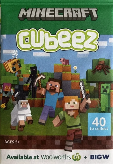 NEW MINECRAFT CUBEEZ 2025***** Woolworths x 17***** Unopened Packs $14. ...