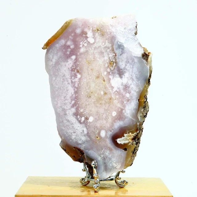 563G NATURAL SAKURA Agate Cherry Blossom Crystal Slice Quartz ...