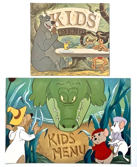TWO WALT DISNEY World Resort Kids Menus: The Jungle Book and The ...