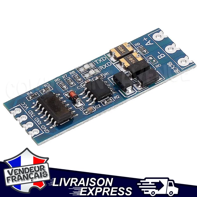 MODULE TTL RS485 ADAPTATEUR UART 3.3-5V CONVERTISSEUR ARDUINO RASPBERRY ...