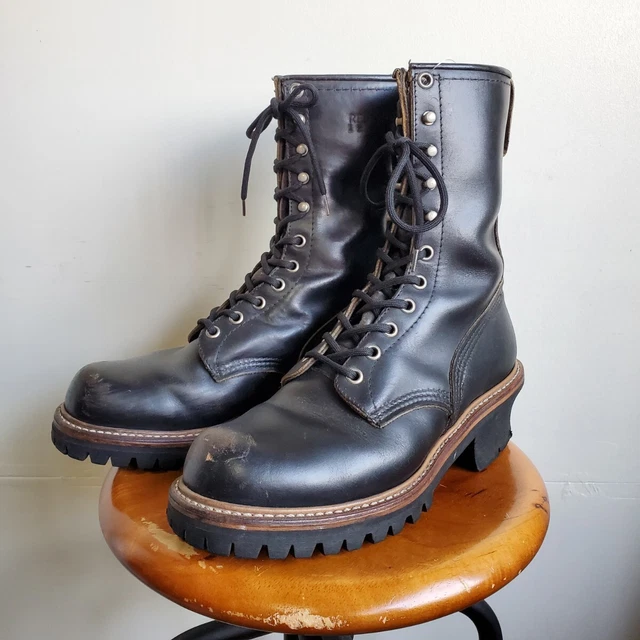 RED WING 699 Logger Boots without Steel 6 1/2C 1993 Black Brown Core ...