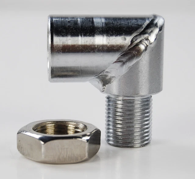 ADJUSTABLE LAMBDA O2 OXYGEN SENSOR BOSS EXTENDER SPACER M18 x1.5 90 ...