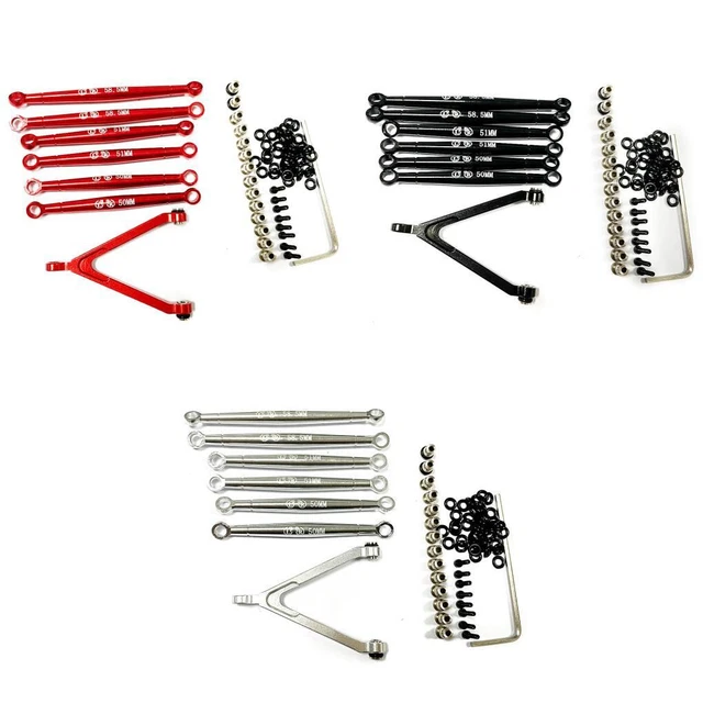 7PIECE WHEELBASE STEERING Link Rod Set For Axial 1/24 SCX24 RC Car ...