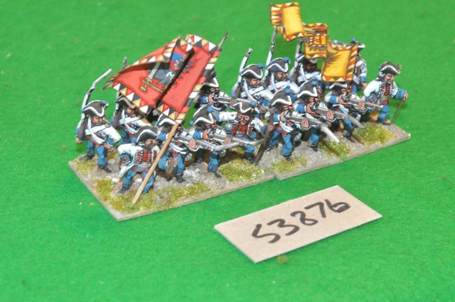 25MM SEVEN YEARS war / austrian - line regt 16 figs - inf (53876) £64. ...