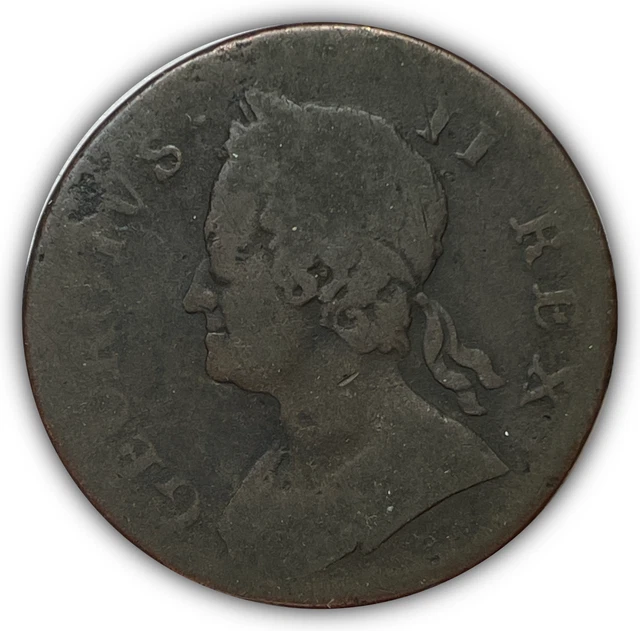 1754 HALF PENNY Great Britain UK George II Very Good VG Coin #28433 $55 ...