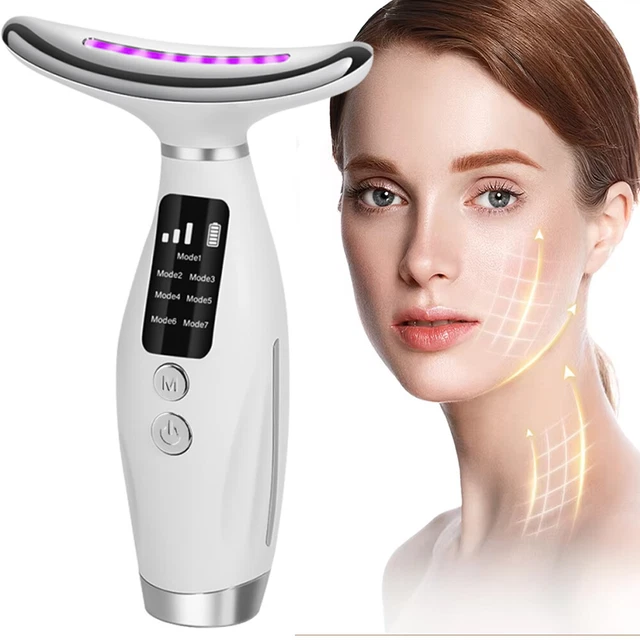 LED MICROCURRENT FACIAL Skin Tightening Lifting Device Face Neck Beauty ...