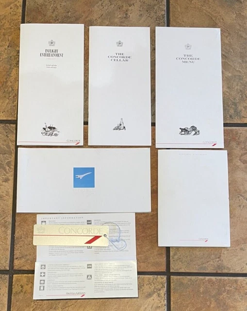 VINTAGE CONCORDE FLIGHT Memorabilia Bundle Circa Feb 1991 £42.32 ...