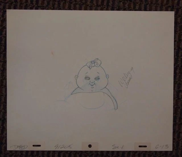 CABBAGE PATCH KIDS Original Production Drawing OPD Animation Art ...