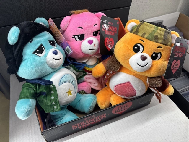 STRANGER THINGS X Care Bears Fun Size Plush Set w/ Display Eleven Lucas ...