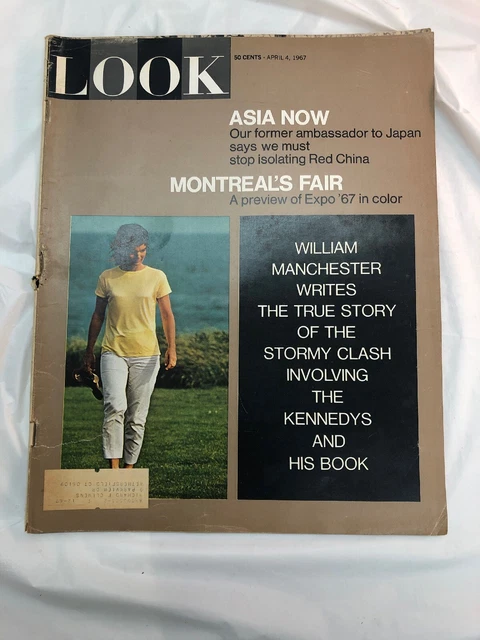 LOOK MAGAZINE APRIL 4 1967 Jackie Kennedy Front Cover Montreal Expo 67 ...