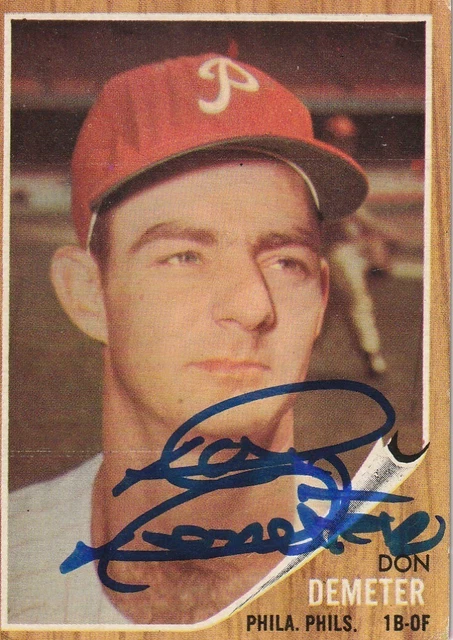 CARTE TOPPS DON Demeter Philadelphia Phillies Signée 1962 #146 EUR 21 ...