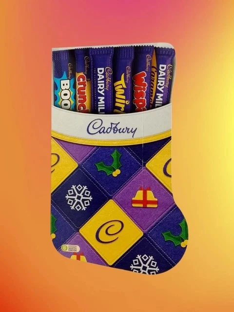 CADBURY CHOCOLATE STOCKING Selection Box 6 Bar Assortment 174g Festive ...