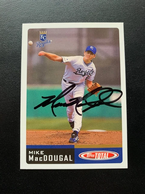CARTE TOTALE SIGNÉE Mike MacDougal 2002 Topps Kansas City Royals ...