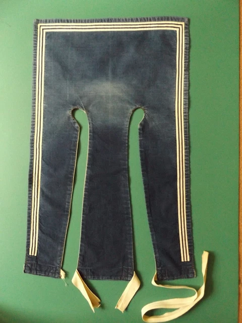 WWII SEAMAN'S BLUE Square Rig Collar Royal Navy Genuine Worn In Wwii ...