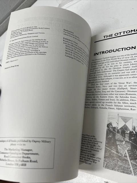 VINTAGE BOOK OSPREY Military Men At Arms The Ottoman Army 1914 18 Ww1 War M EUR 6,03 - PicClick IT