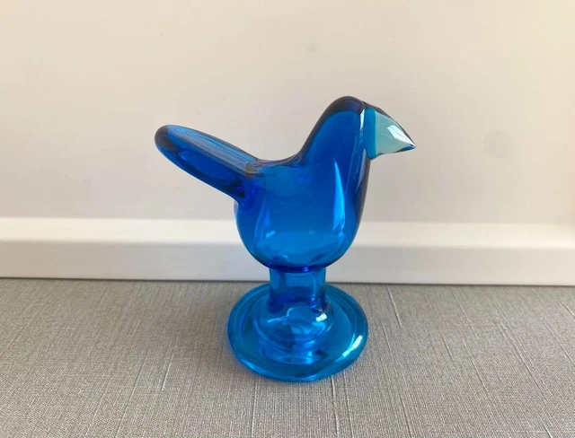 IITTALA BIRDS TOIKKA Sieppo Oiva Toikka Sky Blue Turquoise Glass ...